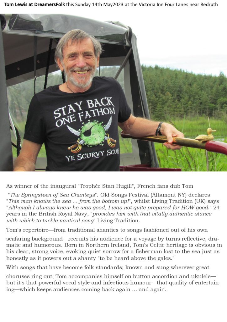 Tom Lewis at Dreamers Folk this Sunday | Dreamers Folk